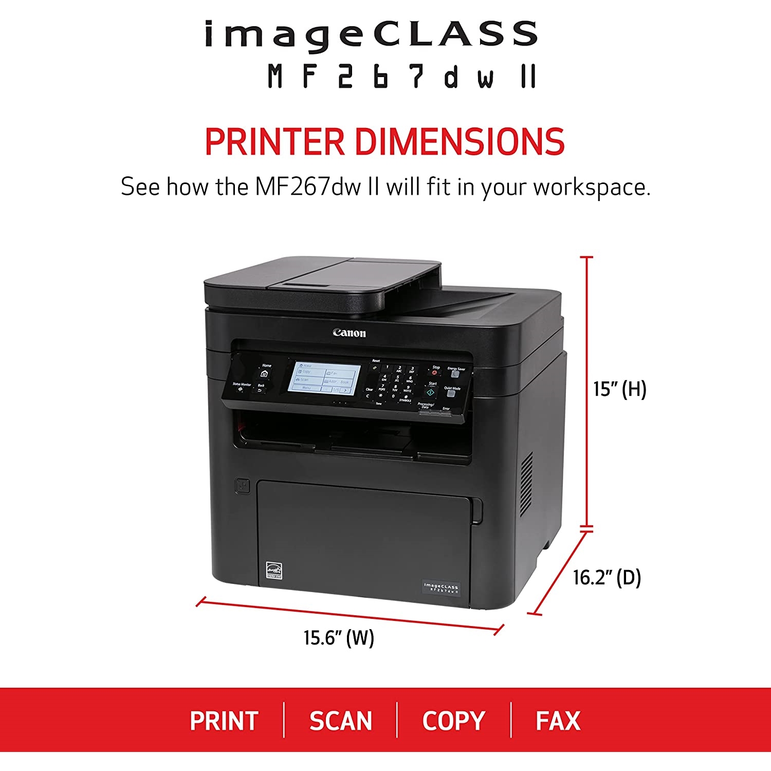 CANON i SENSYS MF267DW II LAZER YAZICI TARAYICI FOTOKOP FAX DUBLEX USB ETHERNET WIFI A4